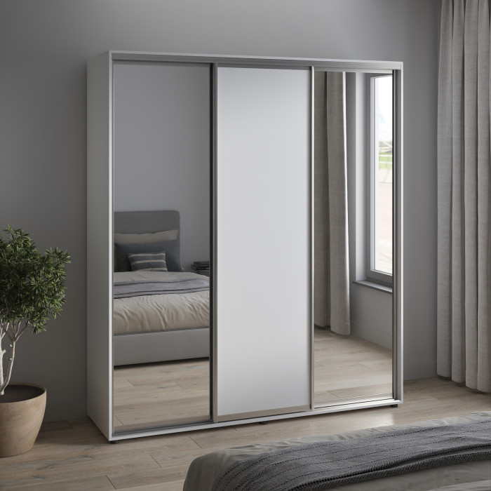 Buy Wardrobe for clothes, 3 doors, 1800/600/2200 mm. (Nymphaea Alba ...
